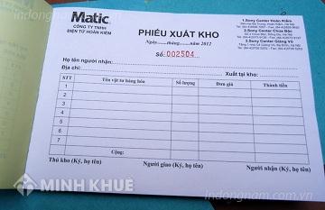 Hỏi về phiếu xuất kho kiêm vận chuyển nội bộ