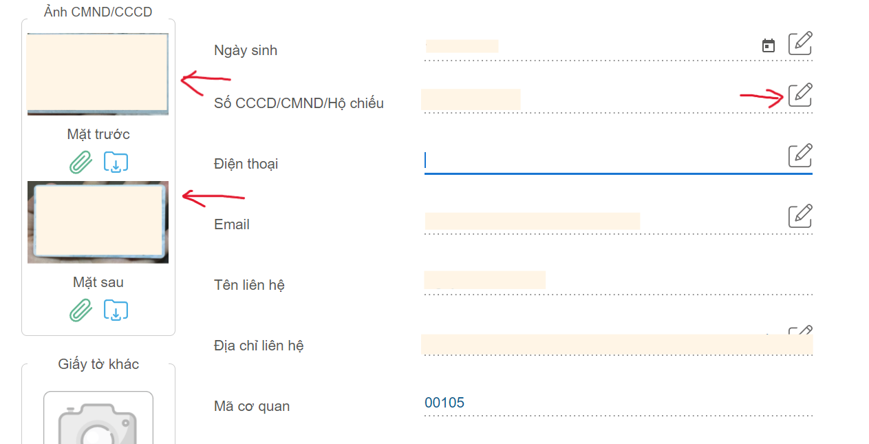 Hướng dẫn cách thay đổi thông tin CCCD trên VSSID mới nhất