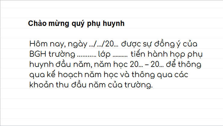 Mẫu PowerPoint họp phụ huynh đầu năm học đẹp nhất