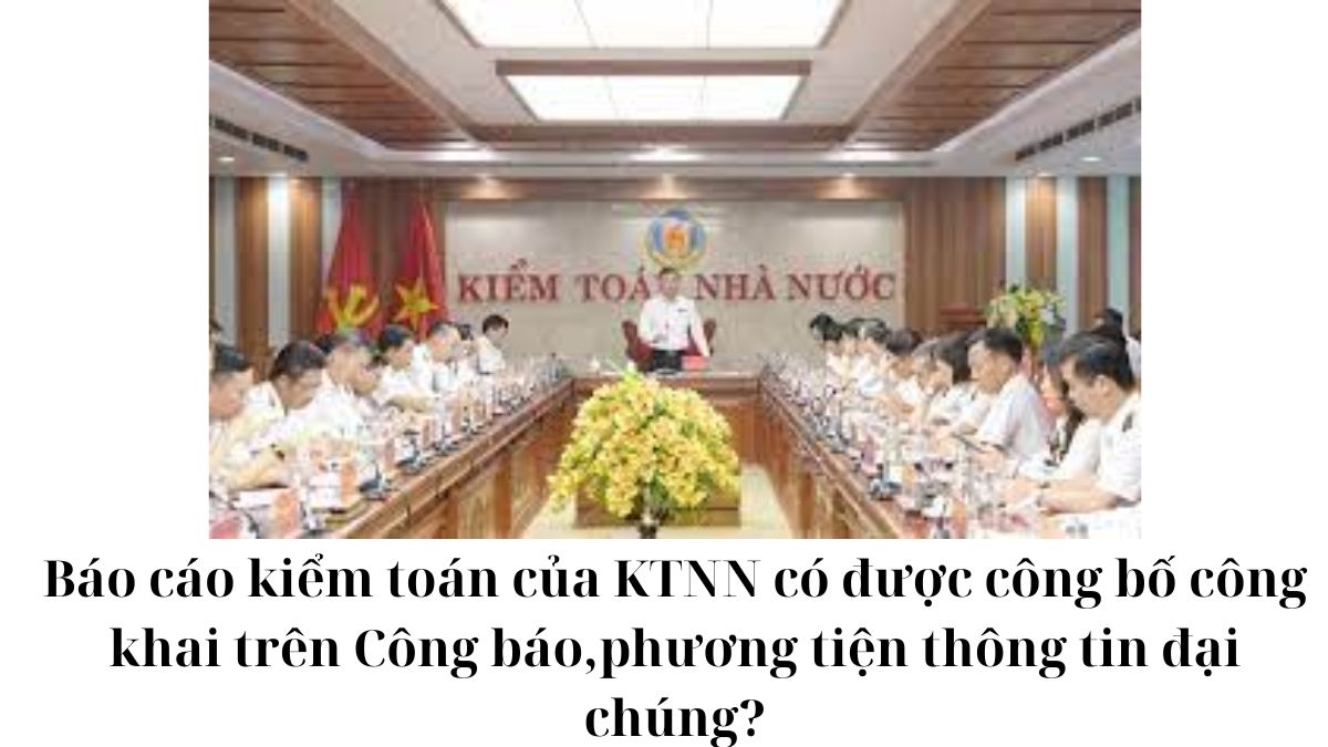Báo cáo kiểm toán của KTNN có được công bố công khai trên Công báo,phương tiện thông tin đại chúng?