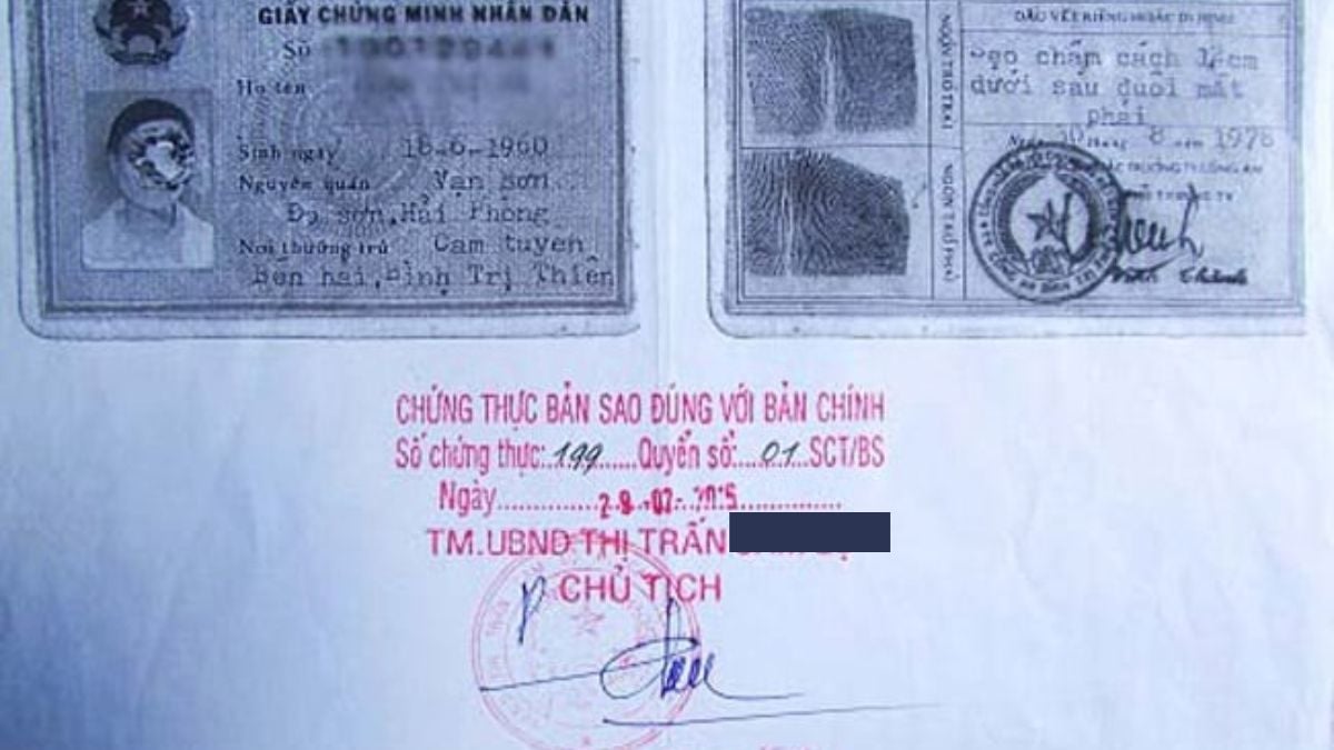Thủ tục chứng thực bản sao CMND/CCCD được thực hiện như thế nào?