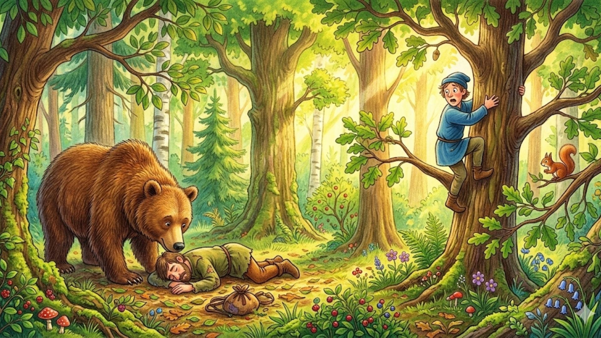 Tóm tắt truyện Hai người bạn đồng hành và con gấu siêu hay