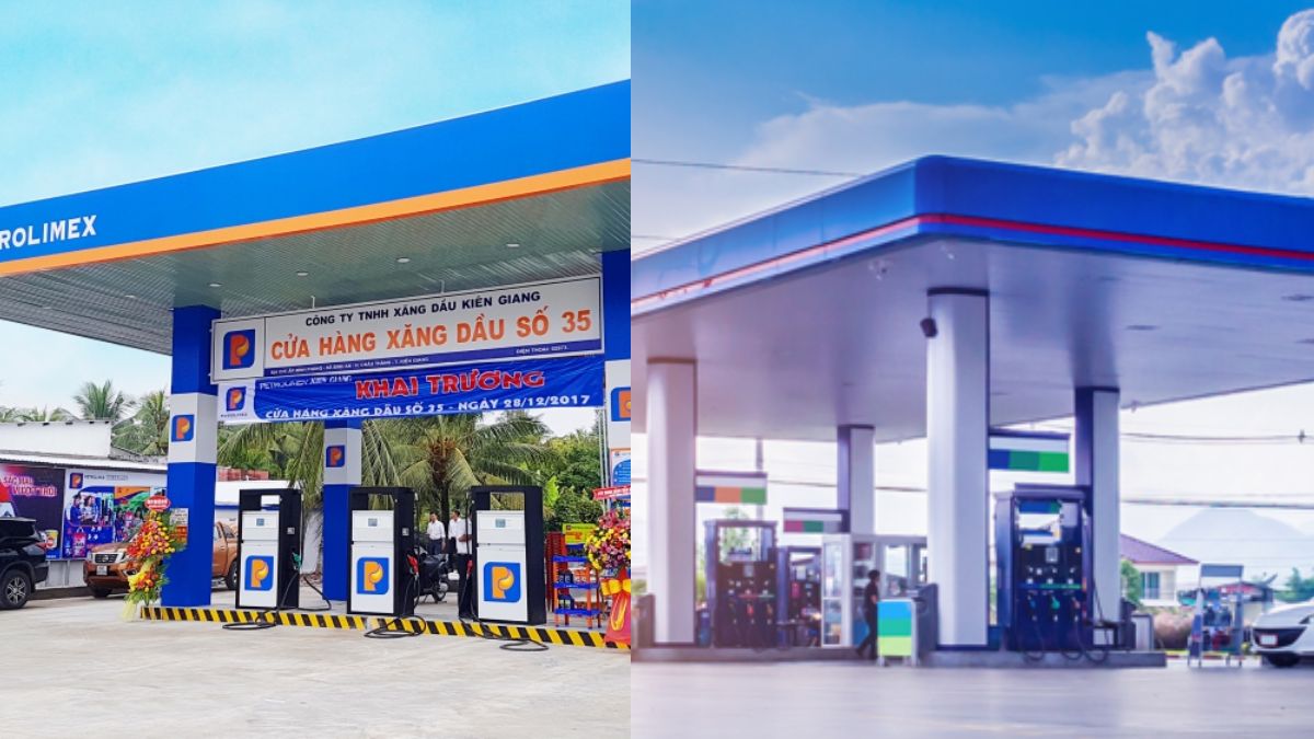 Vị trí lắp đặt cột bơm xăng dầu của cửa hàng xăng trên mặt đất