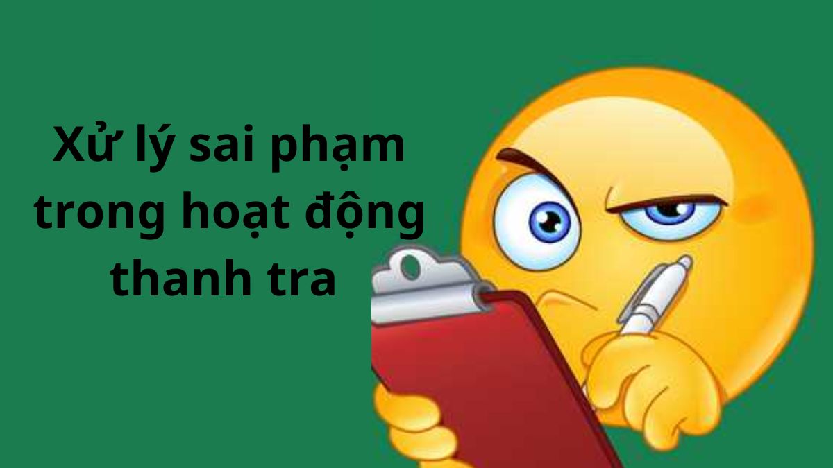 Quy định xử lý sai phạm trong hoạt động thanh tra mới nhất