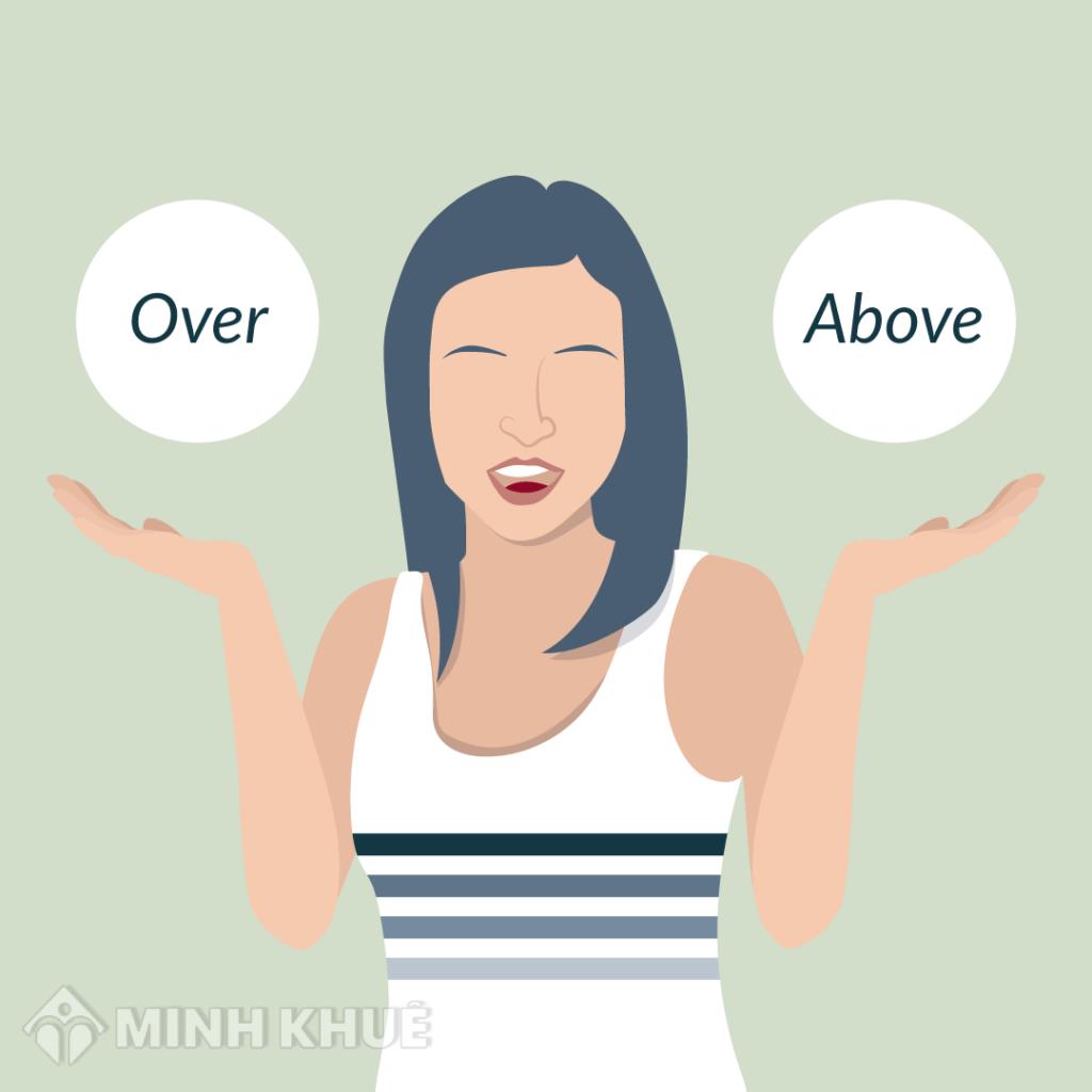 Phân biệt above và over: Cách sử dụng đặc biệt của above và over