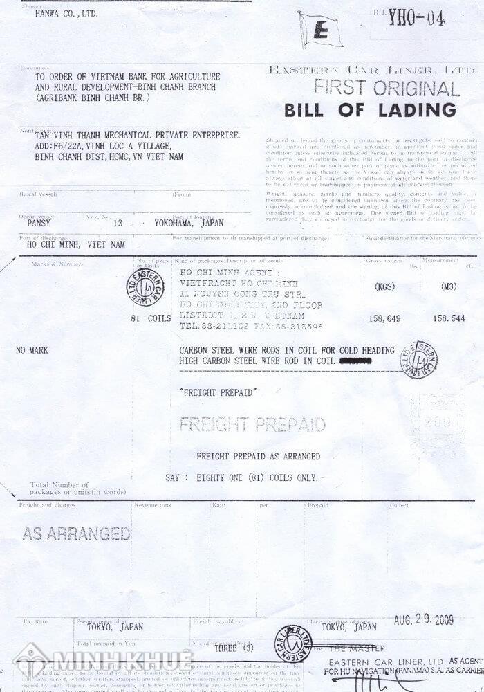 Vận đơn đích danh (Straight Bill of Lading) là gì? Ý nghĩa thuật ngữ ...