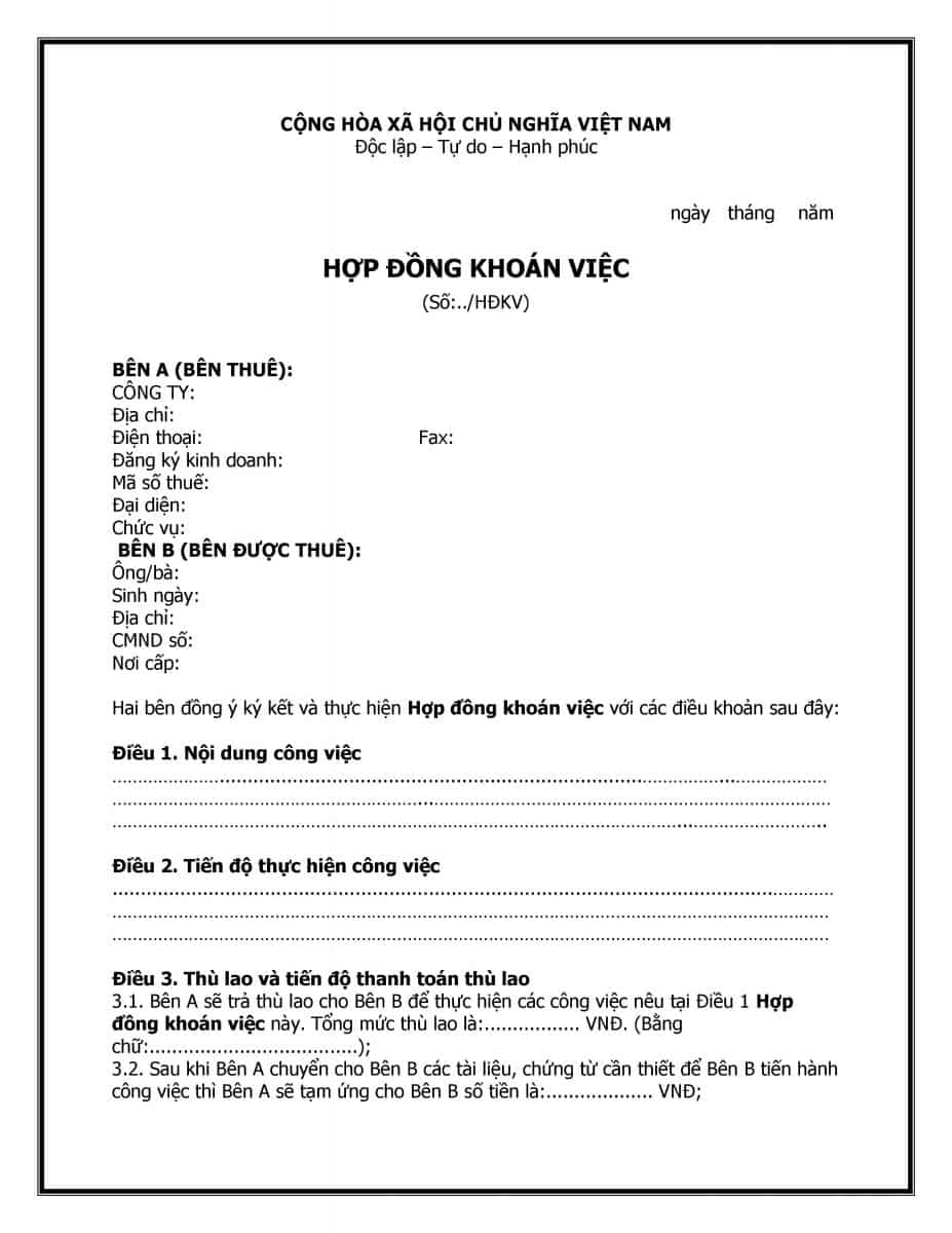 Quy đinh về một số điều khoản khác trong hợp đồng