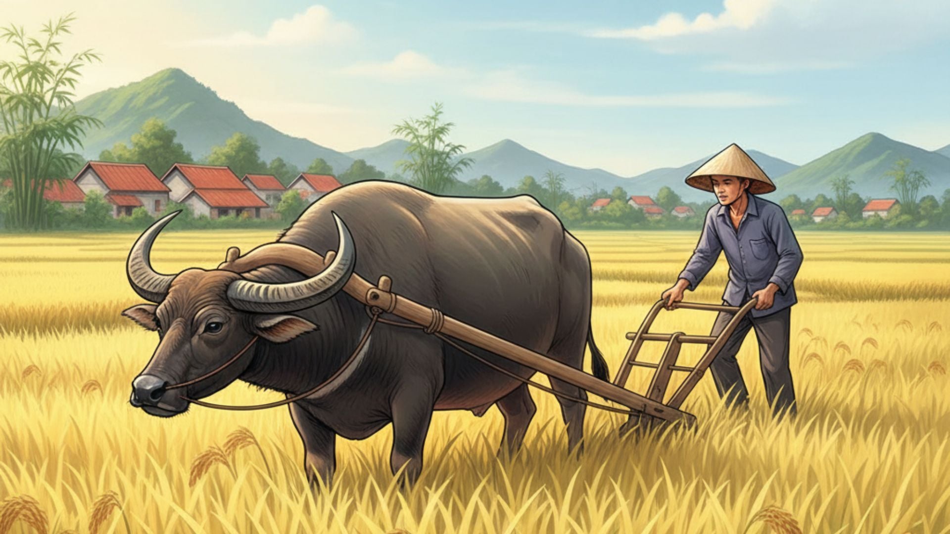 Hướng dẫn viết bài văn thuyết minh về con trâu cho người mới học