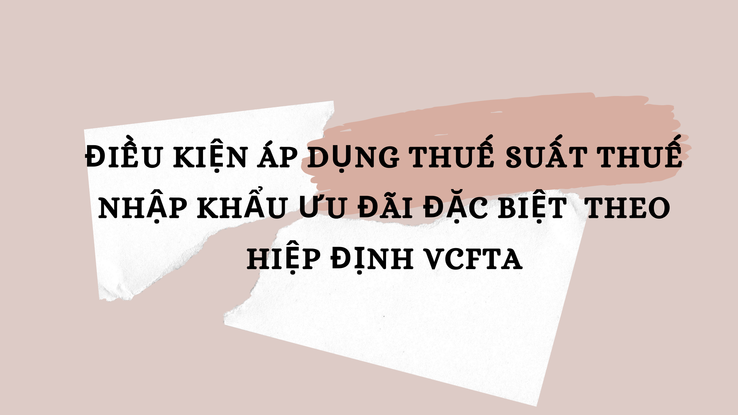 Điều kiện áp dụng thuế suất thuế nhập khẩu ưu đãi đặc biệt theo Hiệp ...