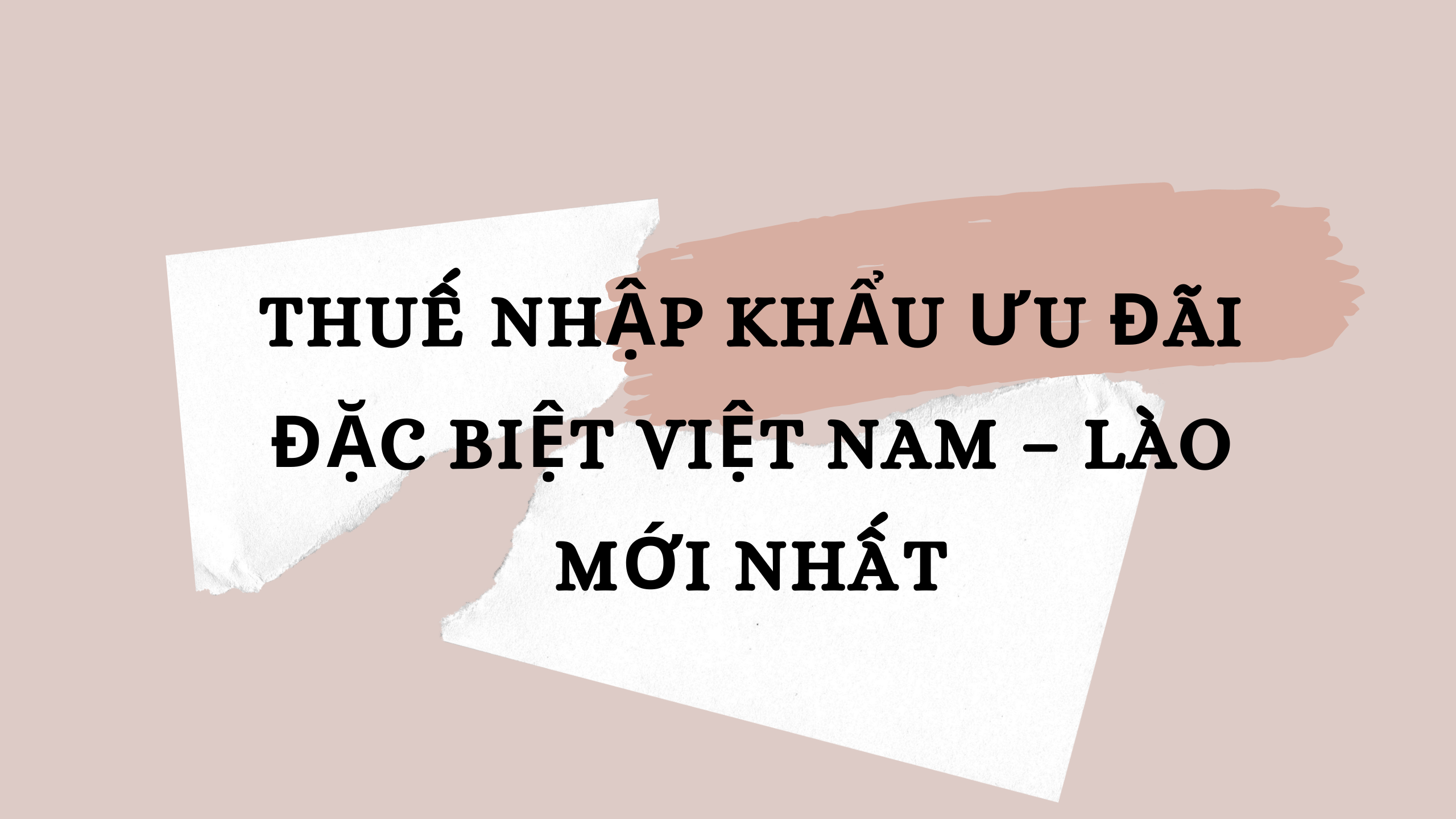 Thuế nhập khẩu ưu đãi đặc biệt Việt Nam – Lào mới nhất