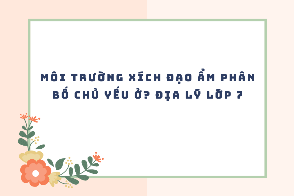 Môi trường xích đạo ẩm phân bố chủ yếu ở? Địa lý lớp 7