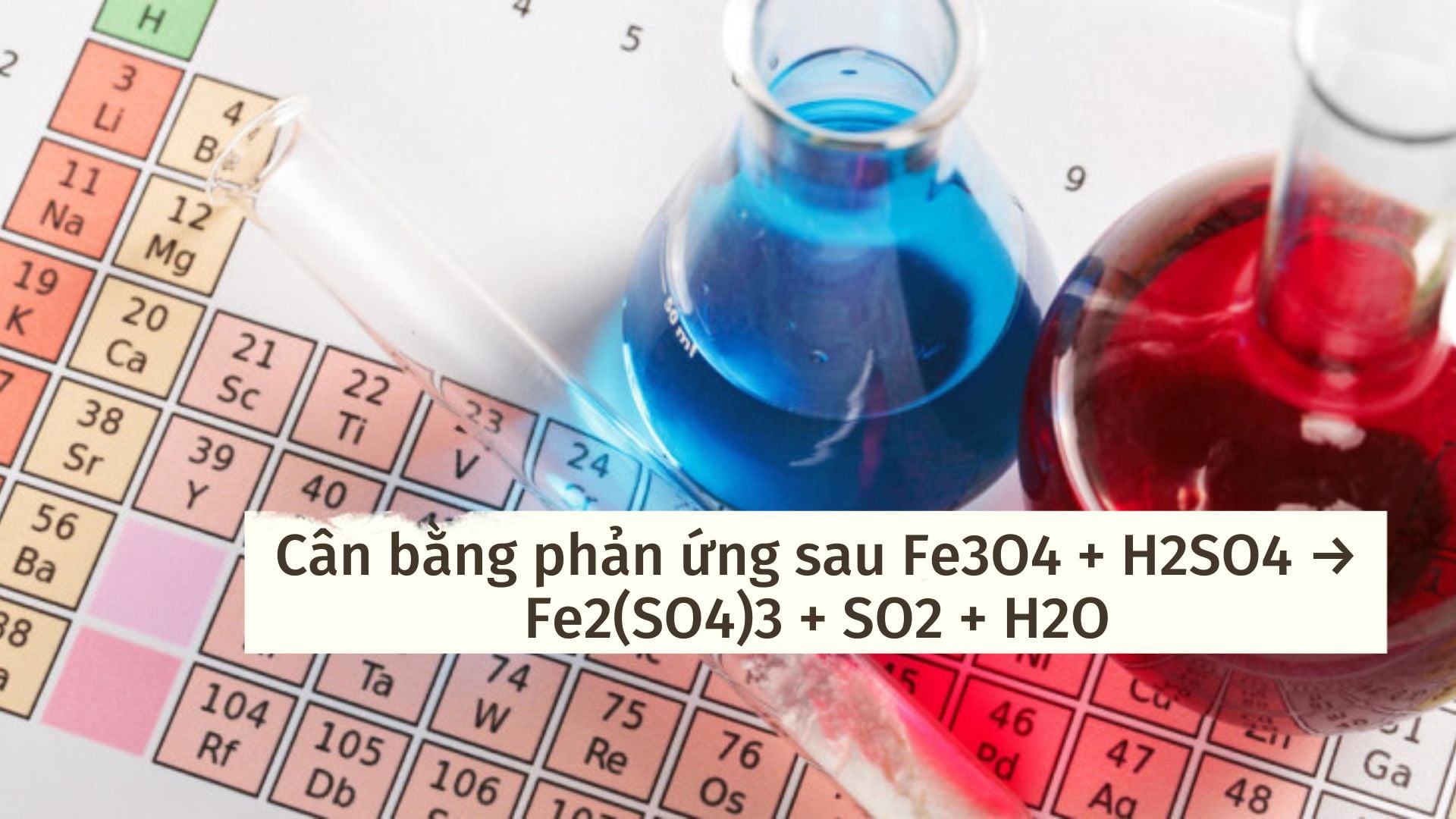 Cân bằng phản ứng sau Fe3O4 + H2SO4 → Fe2(SO4)3 + SO2 + H2O