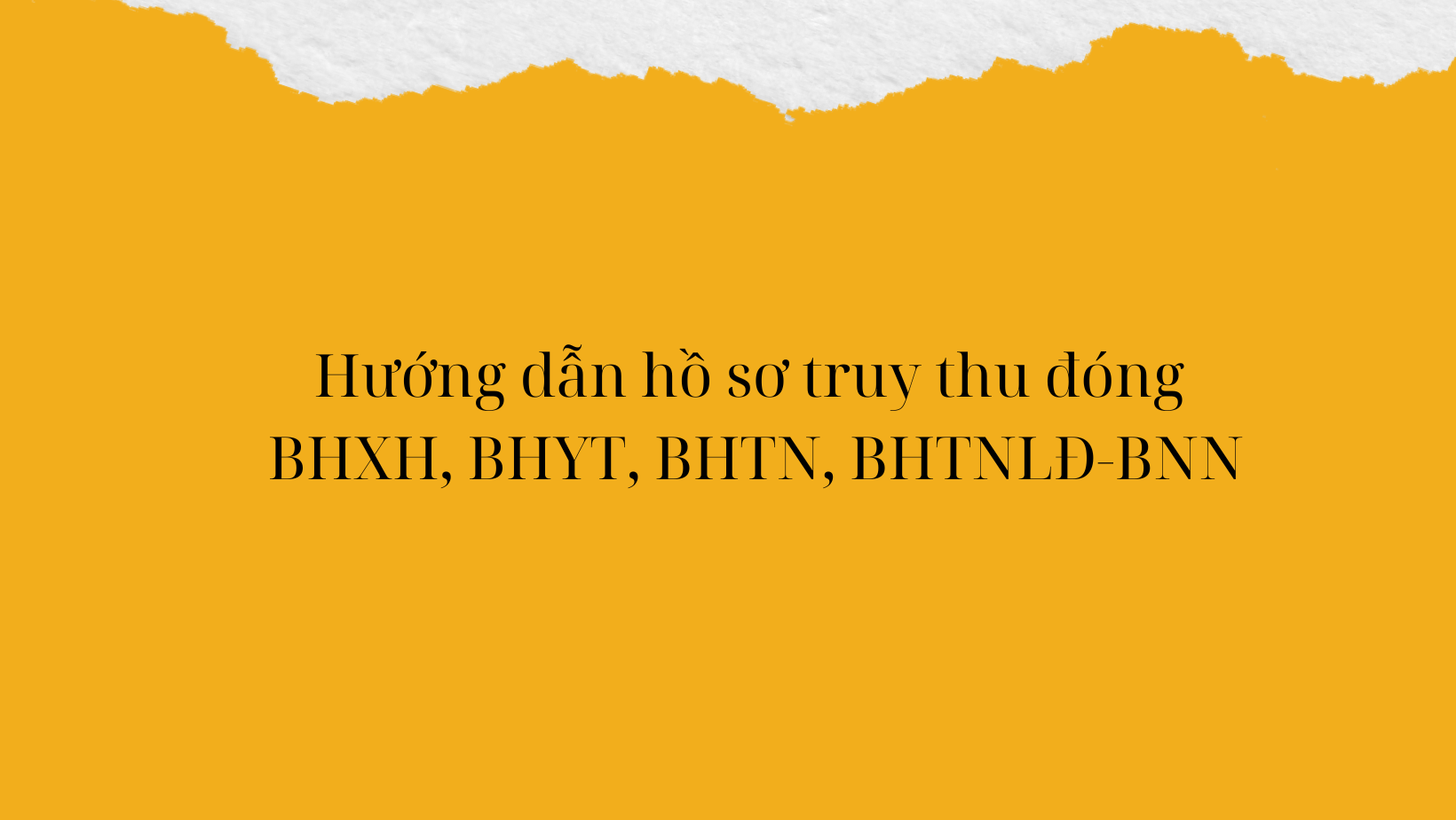 Hướng dẫn hồ sơ truy thu đóng BHXH, BHYT, BHTN, BHTNLĐ-BNN