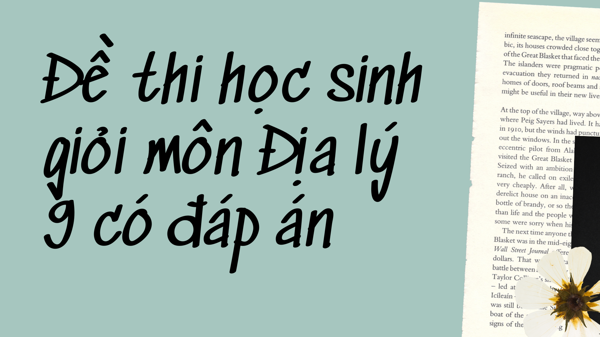 Đề thi học sinh giỏi môn Địa lý lớp 9 có đáp án