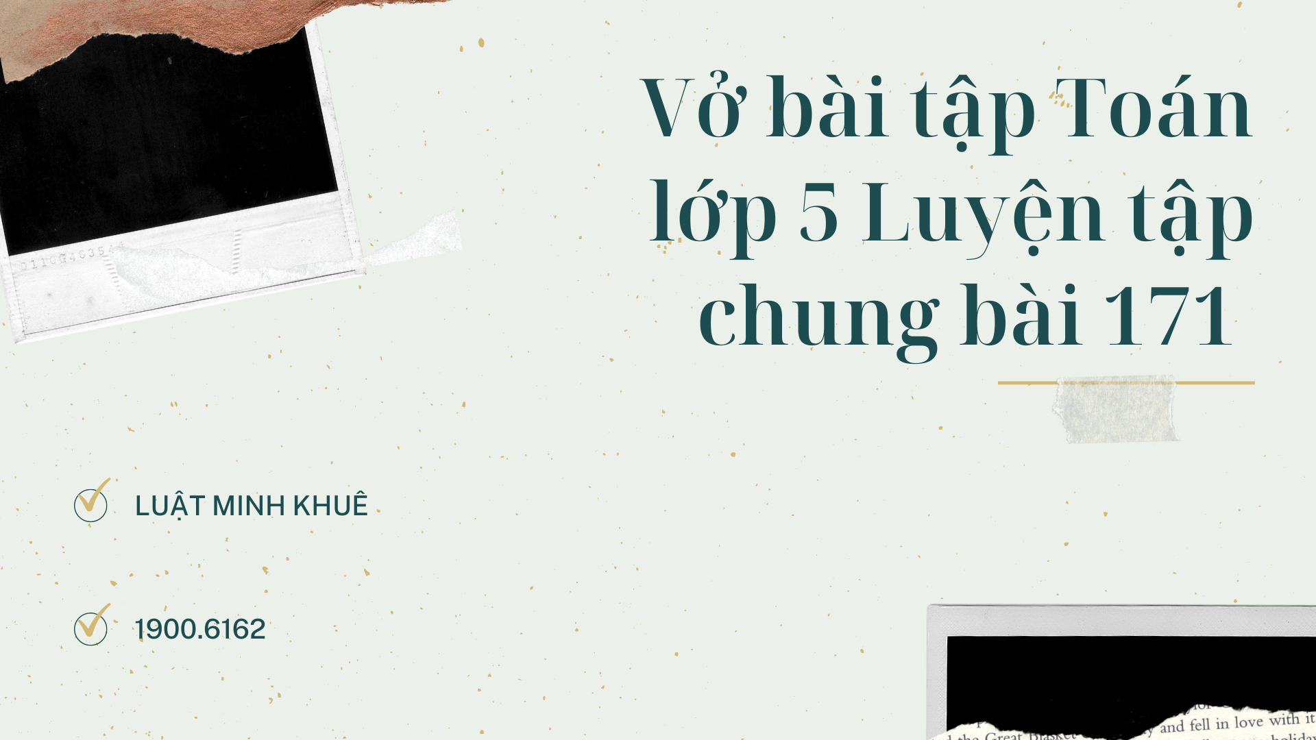 Vở bài tập Toán lớp 5 Luyện tập chung bài 171