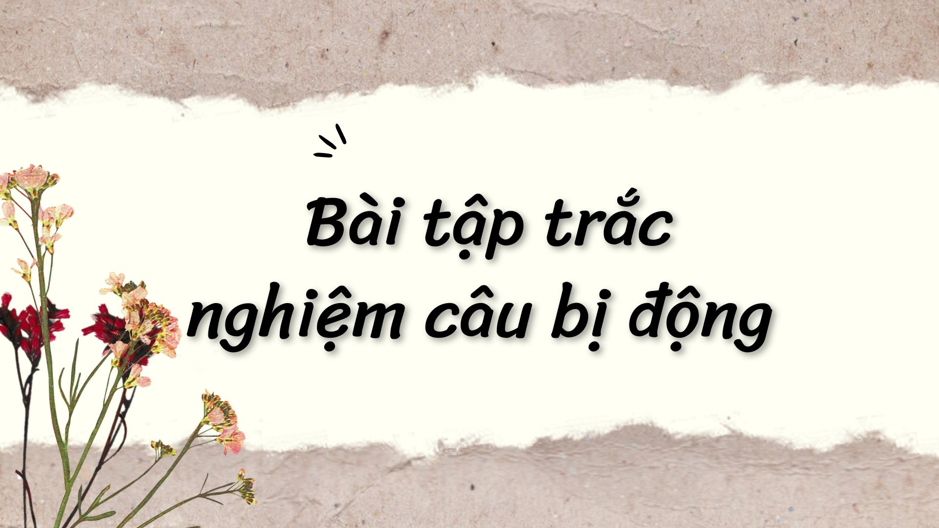 Bài tập trắc nghiệm câu bị động