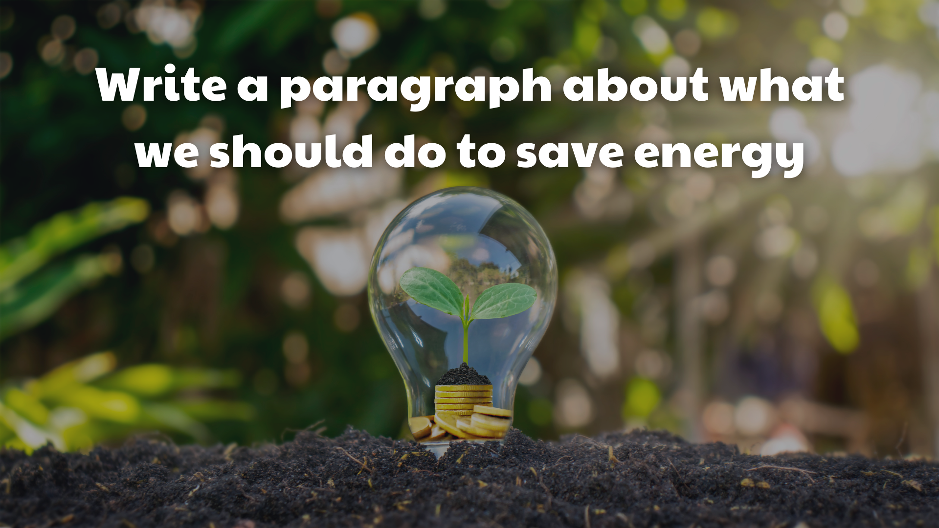 Write a paragraph about what we should do to save energy