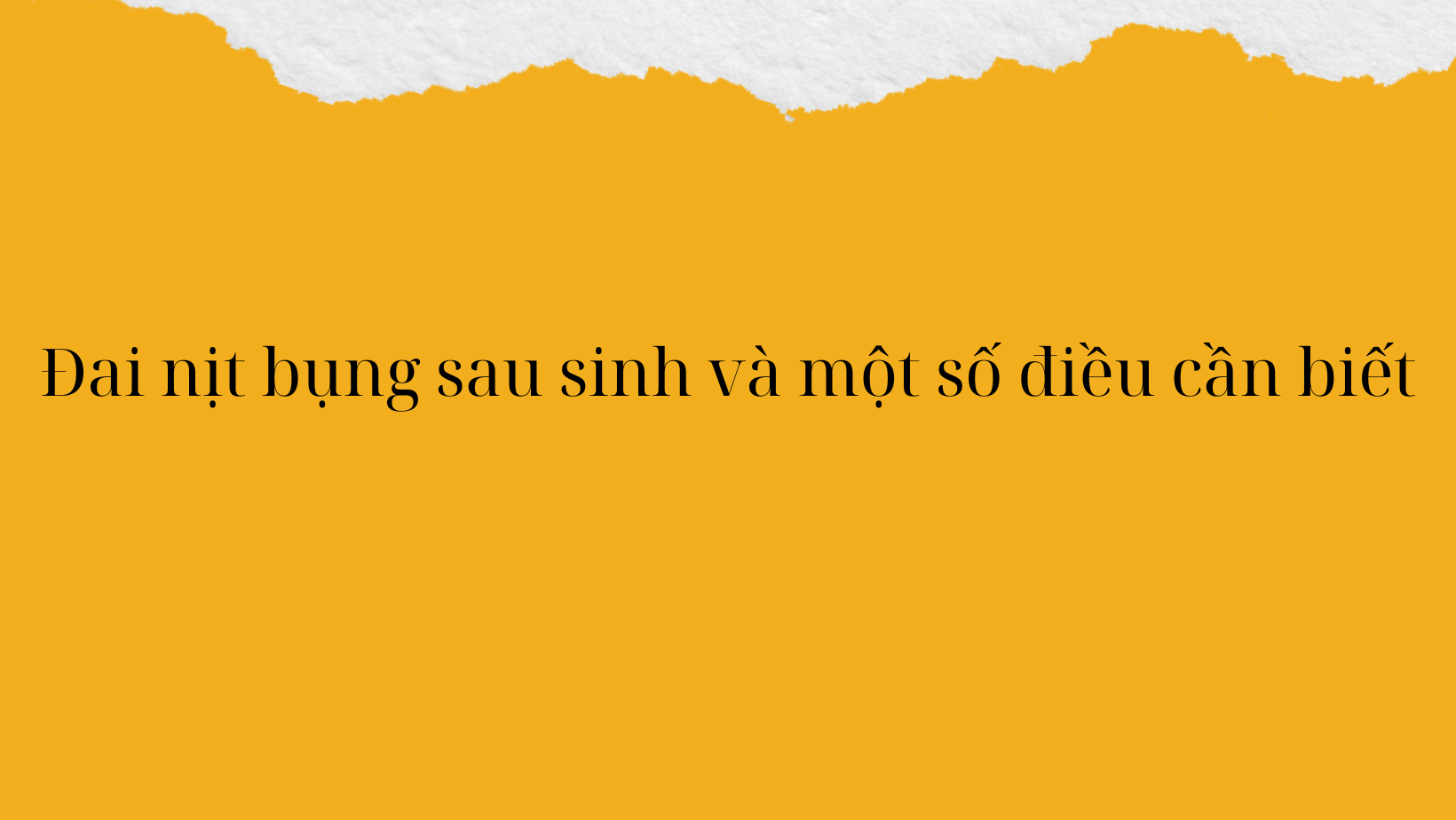 Đai nịt bụng sau sinh và một số điều cần biết